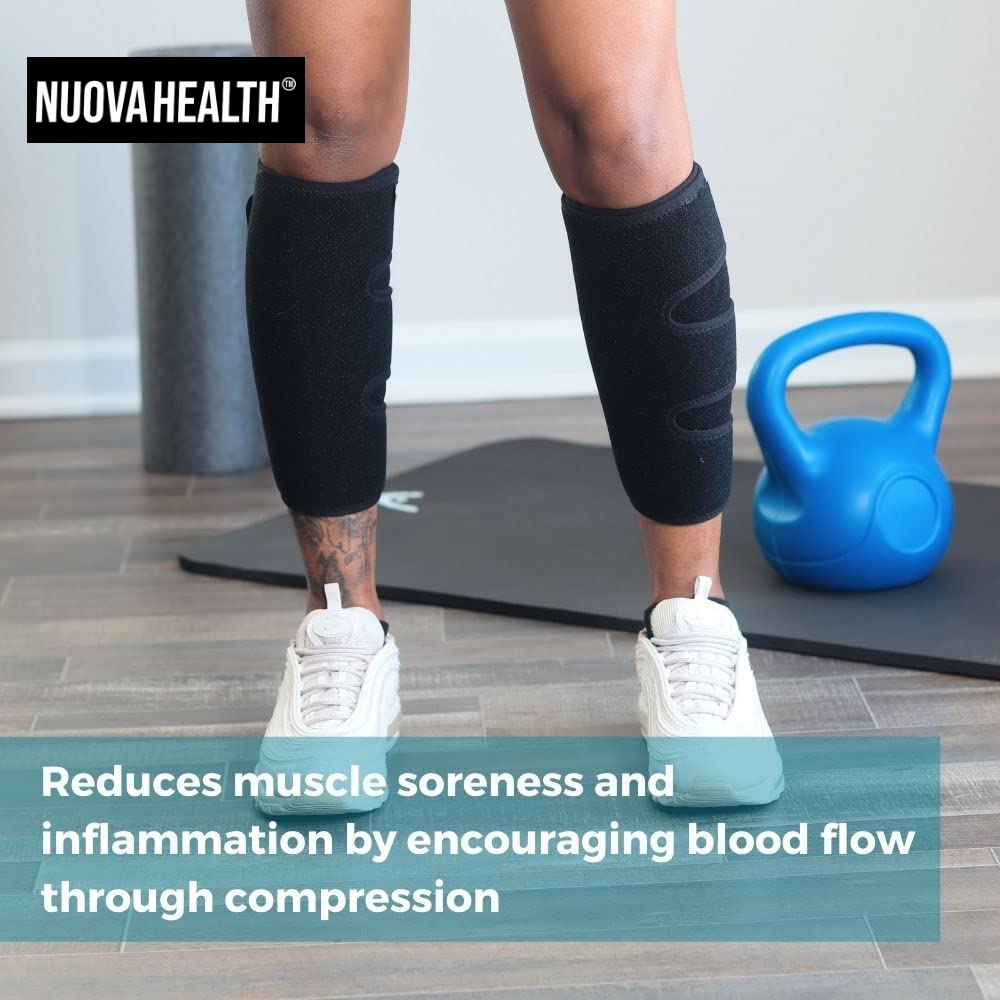 1x Pair of Calf Brace Compression leg sleeves - Nuova Health